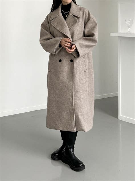 빅사이즈 코트 오버핏 롱코트