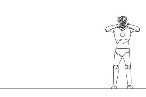 Continuous One Line Drawing Robot With Round Scribbles Instead Of Head