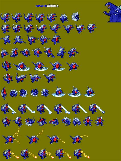 Space Godzilla Sprite Sheet By Blzofozz On Deviantart