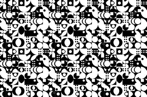 Premium Vector Monochrome Seamless Background