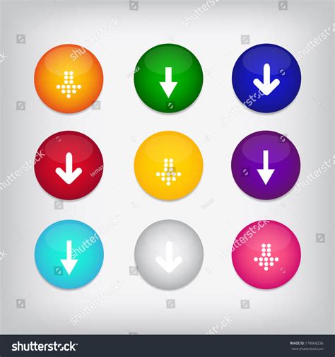 Set Buttons Website Vector Illustration Stock Vector Royalty Free Shutterstock