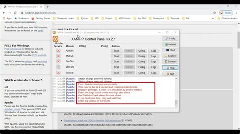 Apache Tidak Mau Running Start Setelah Update Versi Php Youtube