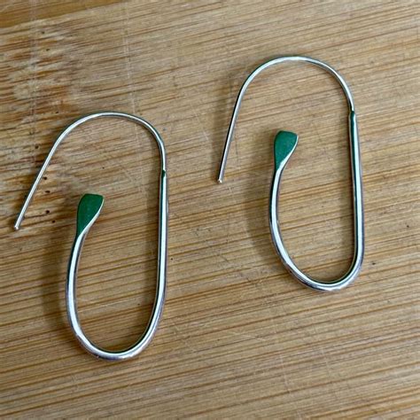 Silver Loop Earrings Stamped 925 S