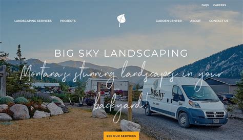 Big Sky Landscaping Flexible Web Design Jtech Web Design