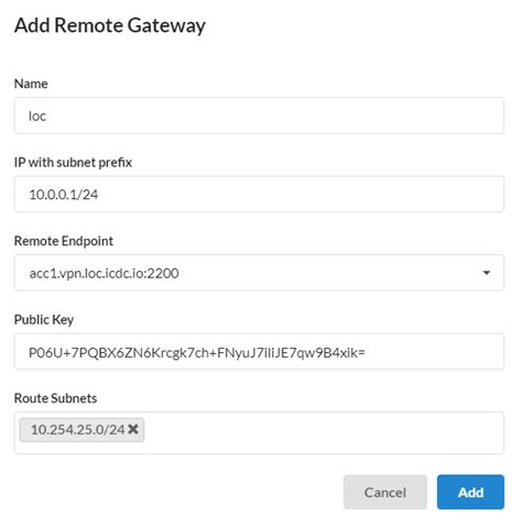 Vpn Gateway Documentation Icdc