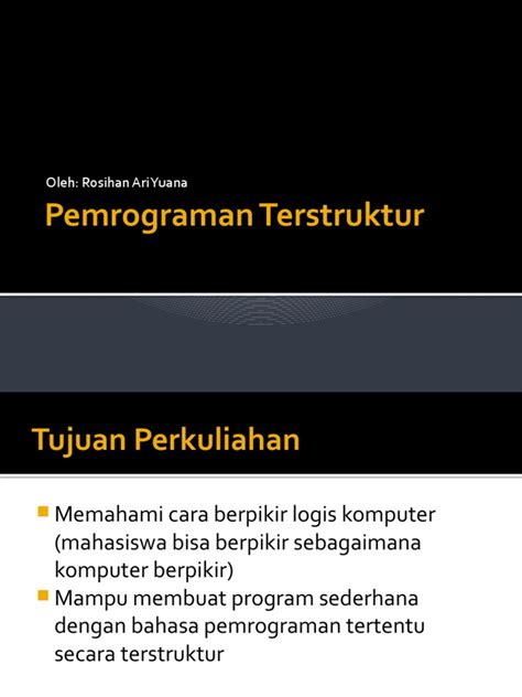 Pemrograman Terstruktur Pdf Bisnis Komputer