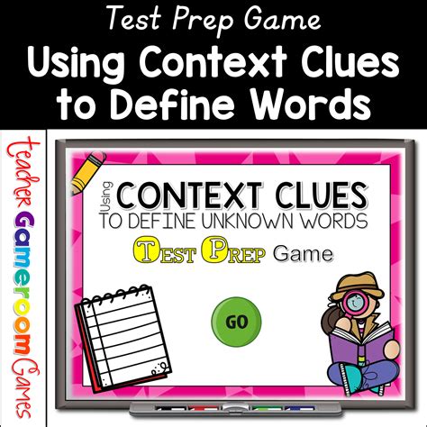 4th Grade Context Clues Test Prep Game Cover Teacher Gameroom
