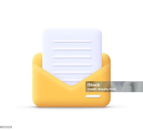메모 종이 카드 메일 봉투를 엽니 다 우편 메시지 우편 이메일 비즈니스 문서 대응 개념3d 벡터 아이콘 만화 최소한의 스타일 봉투에 대한 스톡 벡터 아트 및 기타 이미지