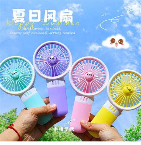 Kipas Angin Mini Genggam Tangan Travel Portable Baterai Kipas Angin Genggam Karakter Kipas Angin