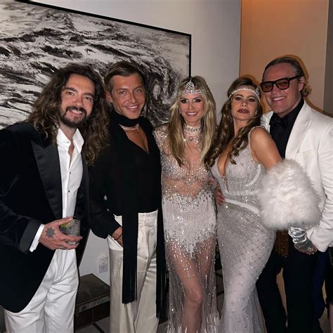 Heidi Klum Celebrates 50th Birthday In Barely There Beaded Gown
