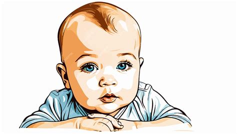 Vector De Un Bebé Grave Vector Premium