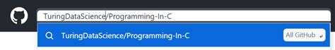 GitHub TuringDataScience Programming In C