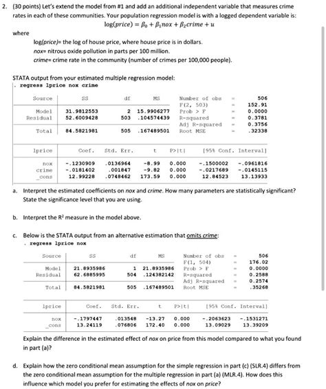 solved 2 30 pointslet s extend the model from 1 and add an additional