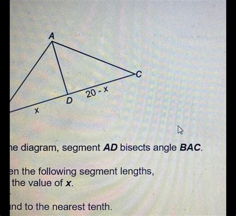 Answered X A D 20 X 4 He Diagram Segment Ad Bisects Angle Ba