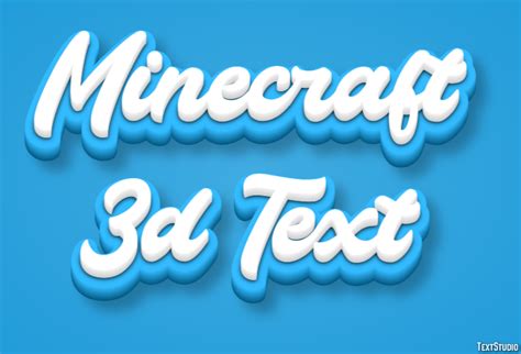 Minecraft 3D Text Text Effect and Logo Design Font