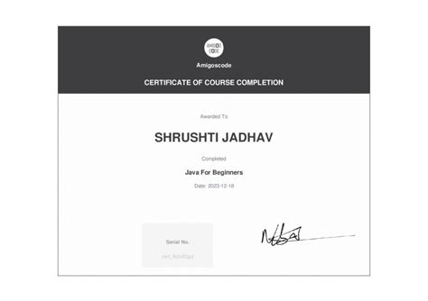 Shrushti Jadhav On Linkedin Javacertification Continuouslearning