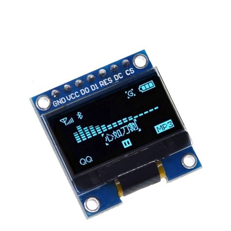 0 96 inch oled white blue display module yellow blue color 128x64 oled