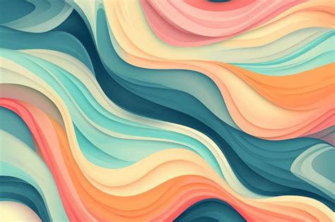 Premium Photo Abstract Horizontal Background With Colorful Waves Trendy Vector Illustration
