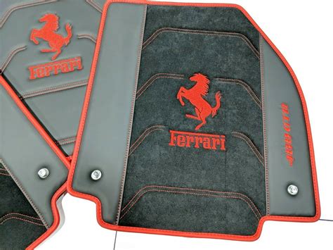 Ferrari 488 Gtb Spider Alcantaraeco Leather Floor Mats Car And Truck