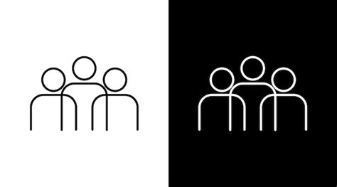 Premium Vector People Together Community Group Outline Icon Design