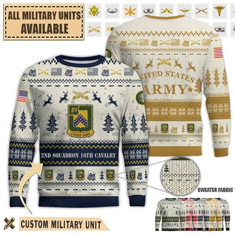 2 16 Cav 2nd Squadron 16th Cavalry Regimentpremium Ugly Sweater
