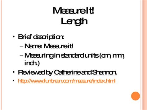 Measurement Online Applets Ppt