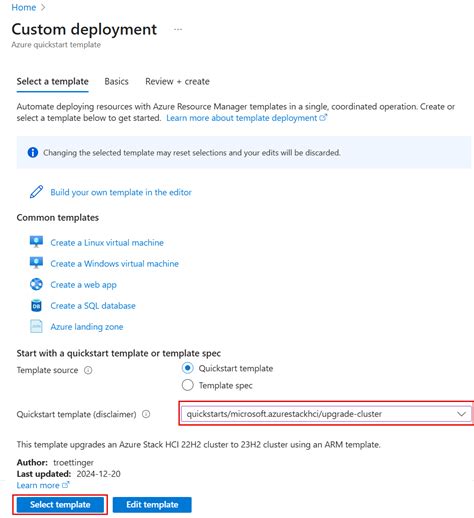 Azure Resource Manager テンプレートを使用して Azure Local にソリューションアップグレードをインストールする Azure Local