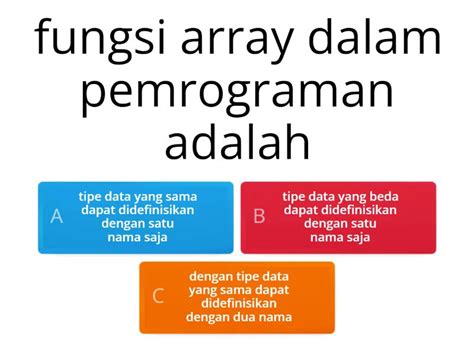 Soal Array Quiz