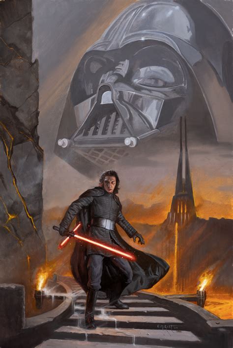 Erik Gist Darth Vader Kylo Ren Star Wars Highres Babe Black Boots Black Cape Black