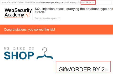 github shahdat sajib sql injection attack querying the database type and version on oracle
