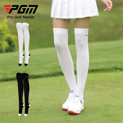 Pgm Women Golf Socks Summer High Elastic Knee Socks Ladies Slim Fit And