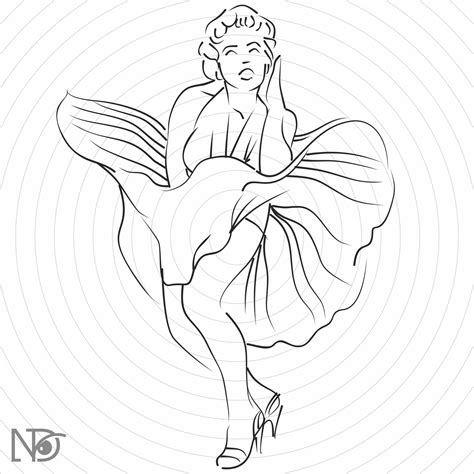 Easy Marilyn Monroe Drawing Marilyn Monroe Cartoon Drawing Photoshop