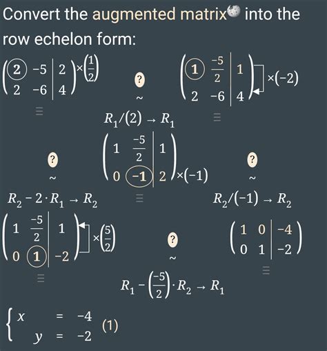 Solved Q5 Given The System Represented By The Augmented Matrix