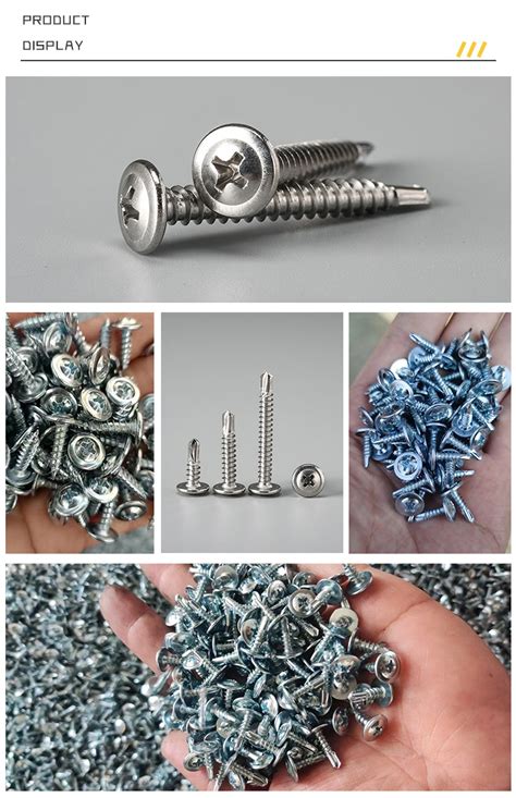 410 Stainless Steel 8 Wafer Head Self Drilling Tek Screw Truss Head
