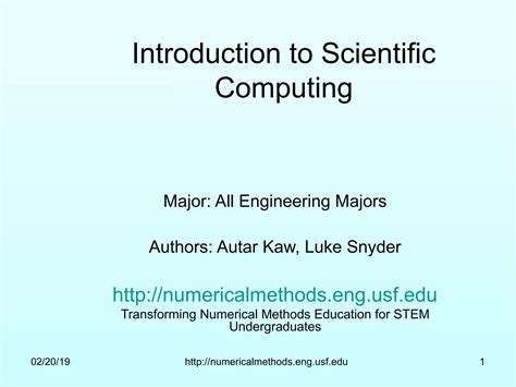 Introduction To Scientific Computing Ppt Physics Science