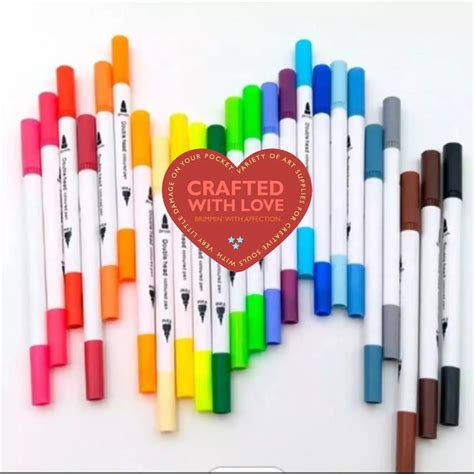 Dual Tip Brush Markers Crafted With Love