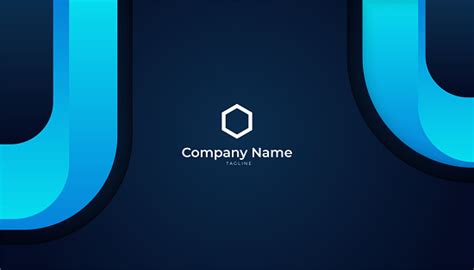 현대 창조적이고 깨끗한 블루 명함 디자인 템플릿 트렌디 한 단순한 추상 기하학적 세련된 웨이브 라인이있는 고급 우아한 명함 디자인 배경 벡터 일러스트 레이 션 0명에 대한