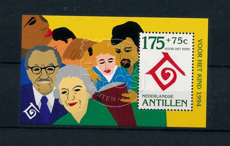 네덜란드령 안틸레스 1994 어린이 우표 블록 Nvph 1077 힌지 자국 없음 유로포스트 우표 및 화폐학