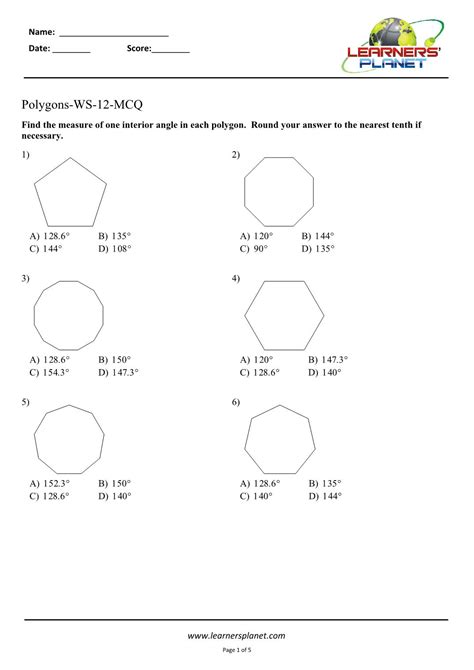 classifying polygons worksheet