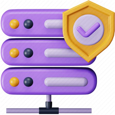 Server Protection Cyber Security Hosting Storage D Illustration Download On Iconfinder
