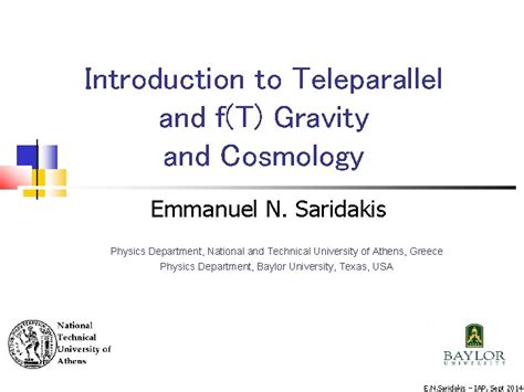 Introduction To Teleparallel And Ft Gravity And Cosmology