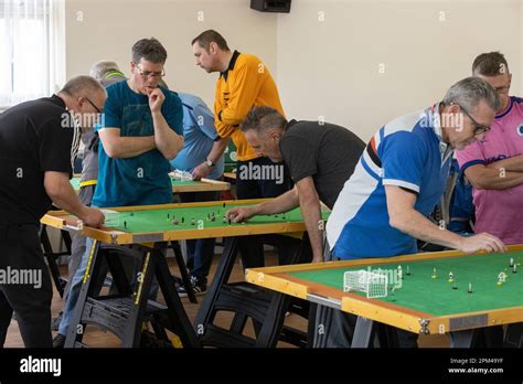 Members From The Subbuteo Table Soccer Players Association Take Part