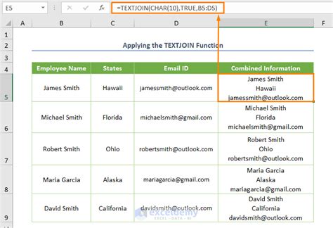 How To Combine Cells Into One With Line Break In Excel 5 Methods