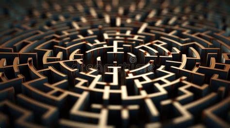 Abstract Maze Representing The Journey Of Problem Solving Stock