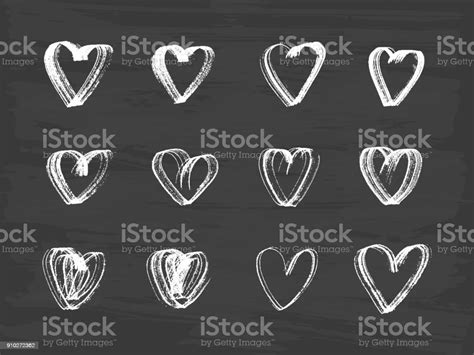 그런 지 마음 페인트 브러시 스트로크 벡터 집합입니다 사랑 해요 발렌타인의 날 개체 그룹에 대한 스톡 벡터 아트 및 기타 이미지
