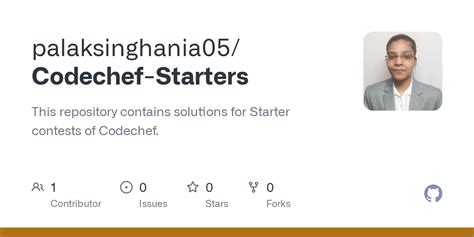 Github Palaksinghania05codechef Starters This Repository Contains