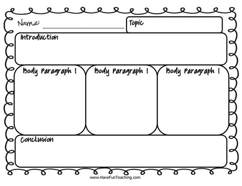 Expository Writing Graphic Organizer Worksheet Have Fun Teaching