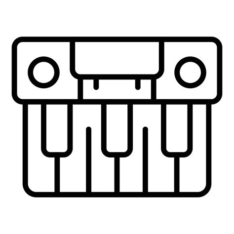 Electronic Synthesizer Icon Outline Vector Audio Instrument 14984441