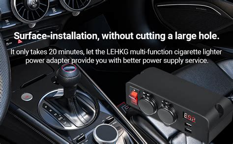 Cigarette Lighter Socket Splitter 192w 2 Socket Multi Port Car Usb Charger Adapter