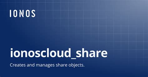 Ionoscloud Share Terraform Provider